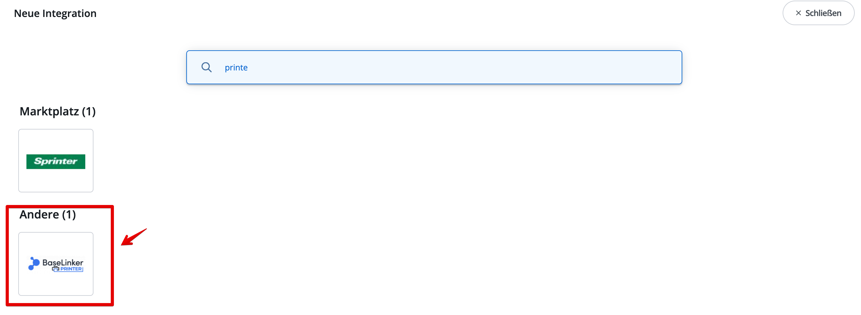 Base Printer - Hilfe | Base