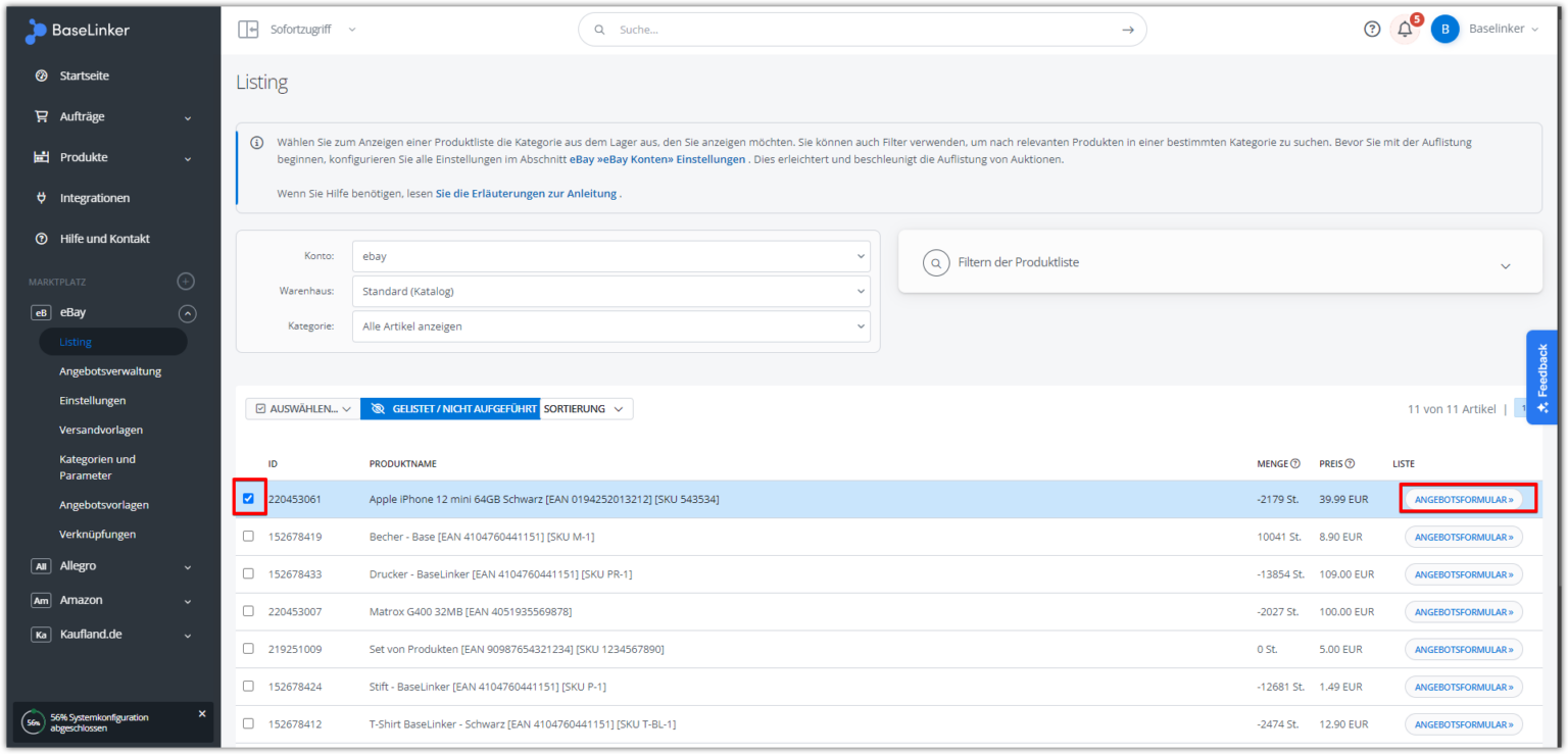 Mehrvariantenangebote auf eBay - Hilfe | Base