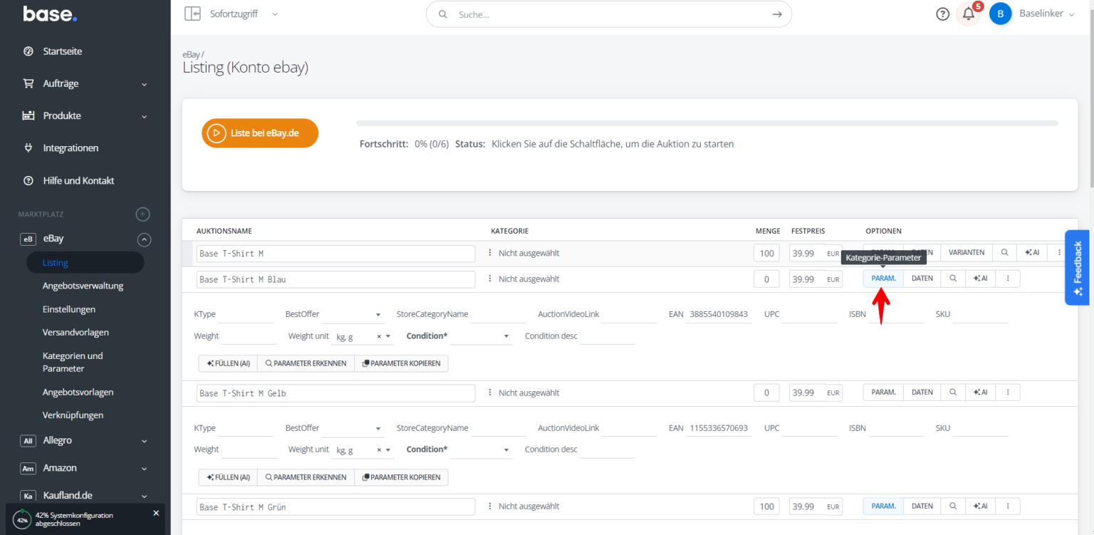 Mehrvariantenangebote auf eBay - Hilfe | Base