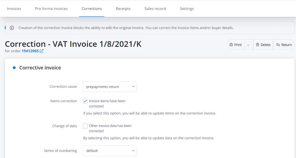 Editing and correcting an invoice - Help Center | Base.com