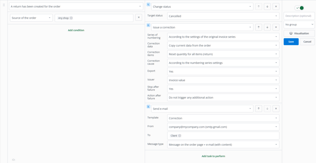 Returns – automatic action examples - Help Center | Base.com
