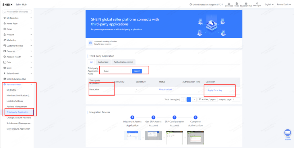 Shein – connecting integration - Help Center | Base.com